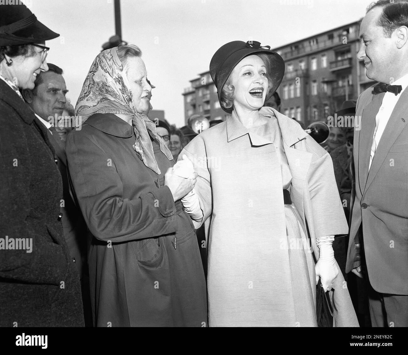 Marlene Dietrich, performing in West Berlin during her current tour of ...