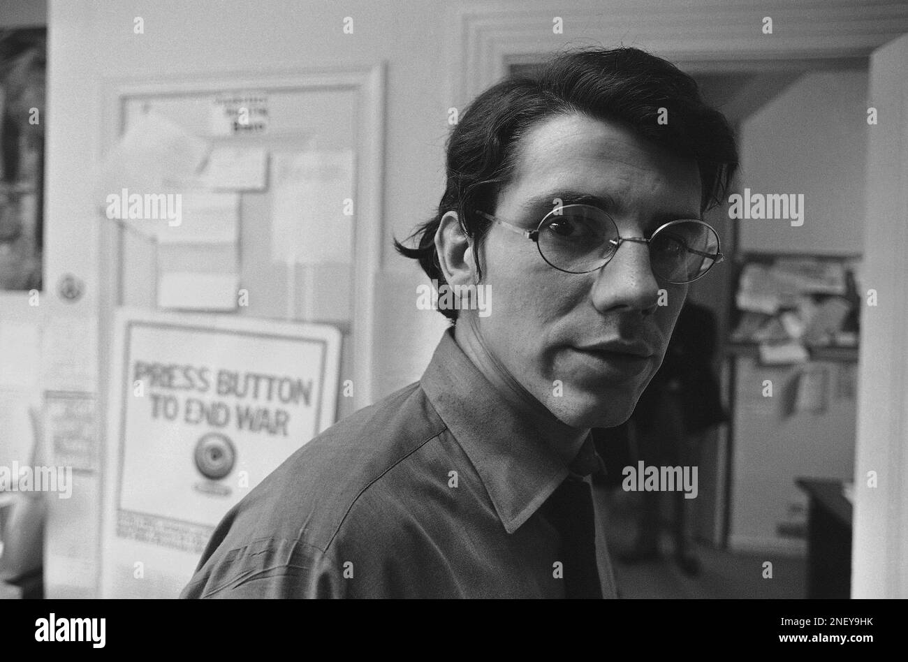 Dave Hawk of the National Moratorium on the Vietnam War is shown in his ...