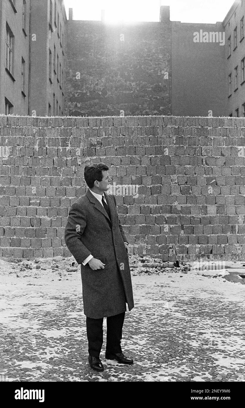 FILE - In this Feb. 23, 1962 file photo, Edward Kennedy inspect the ...