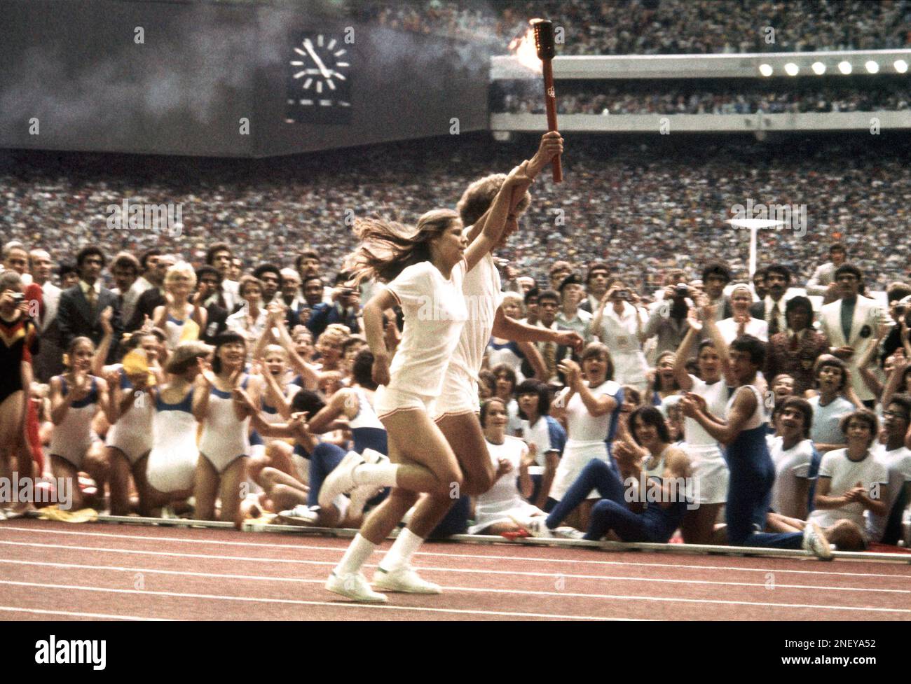 General shots of the opening ceremonies of the 1976 Summer Olympic ...