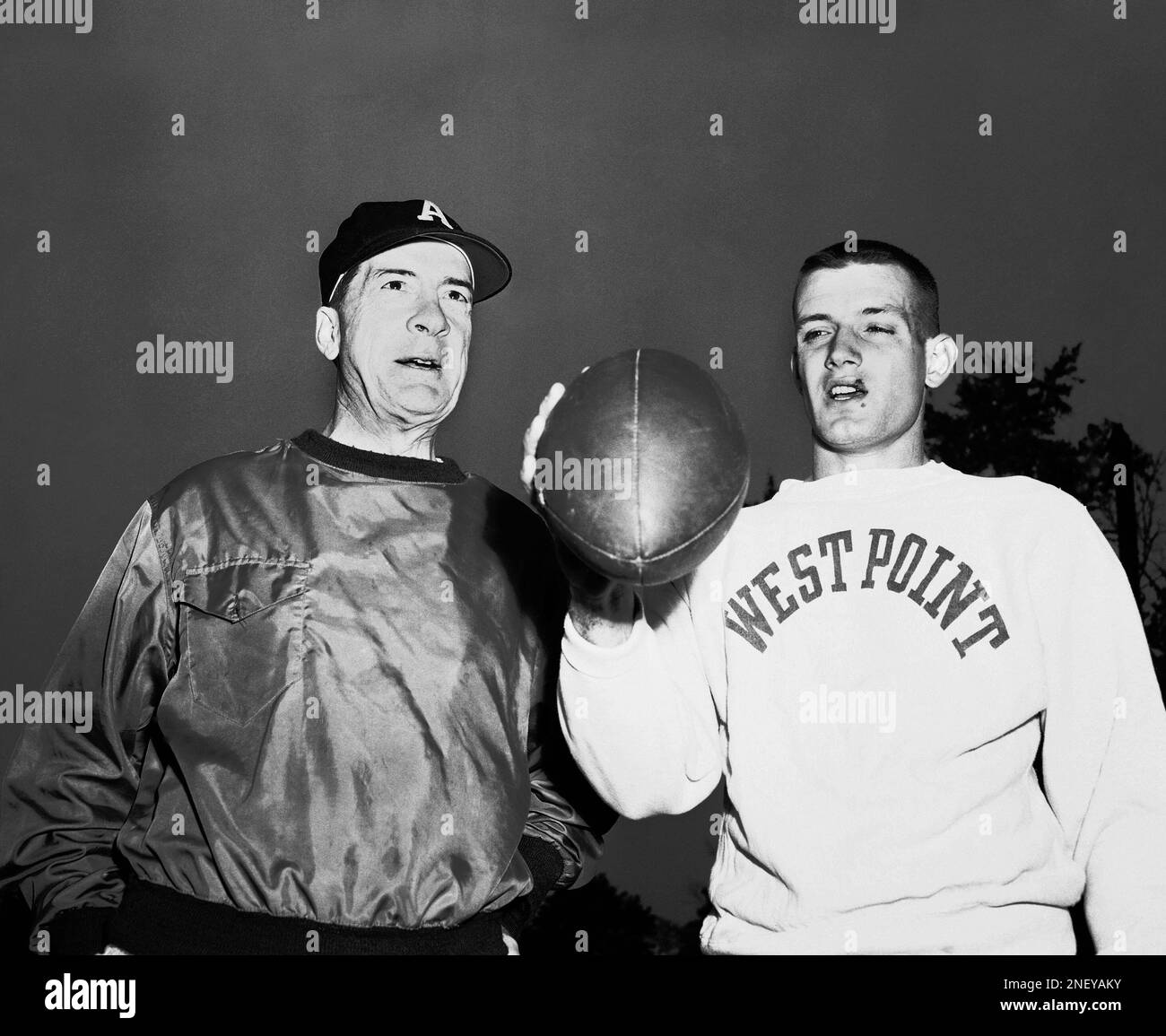 Army coach Earl Blaik, left, and his 1954 star quarterback, Pete Vann ...