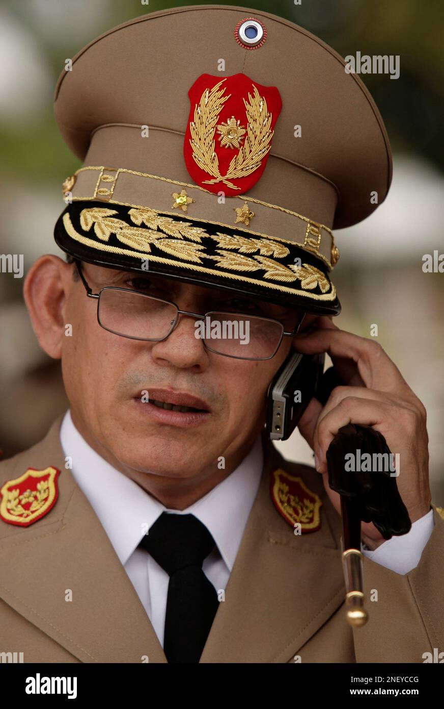 Paraguay new National Police chief José Visitación Giménez talks on the ...