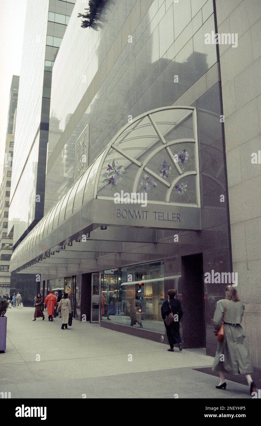Exteriors and some interiors of the Bonwit Teller store in Trump tower ...