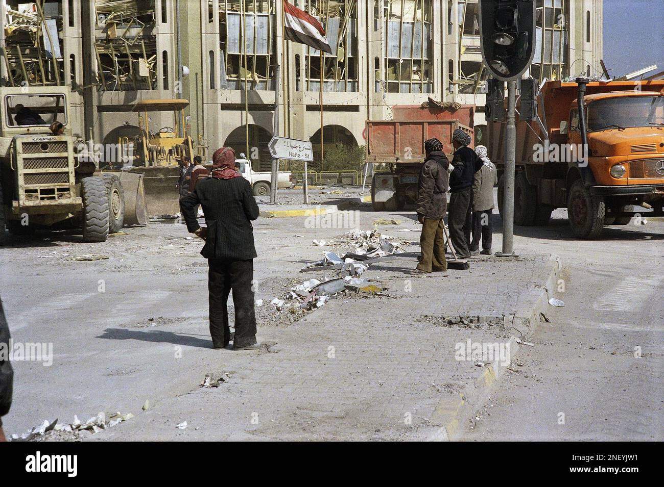 A building on Haifa St. on Feb. 14, 1991 in downtown Baghdad shows the ...