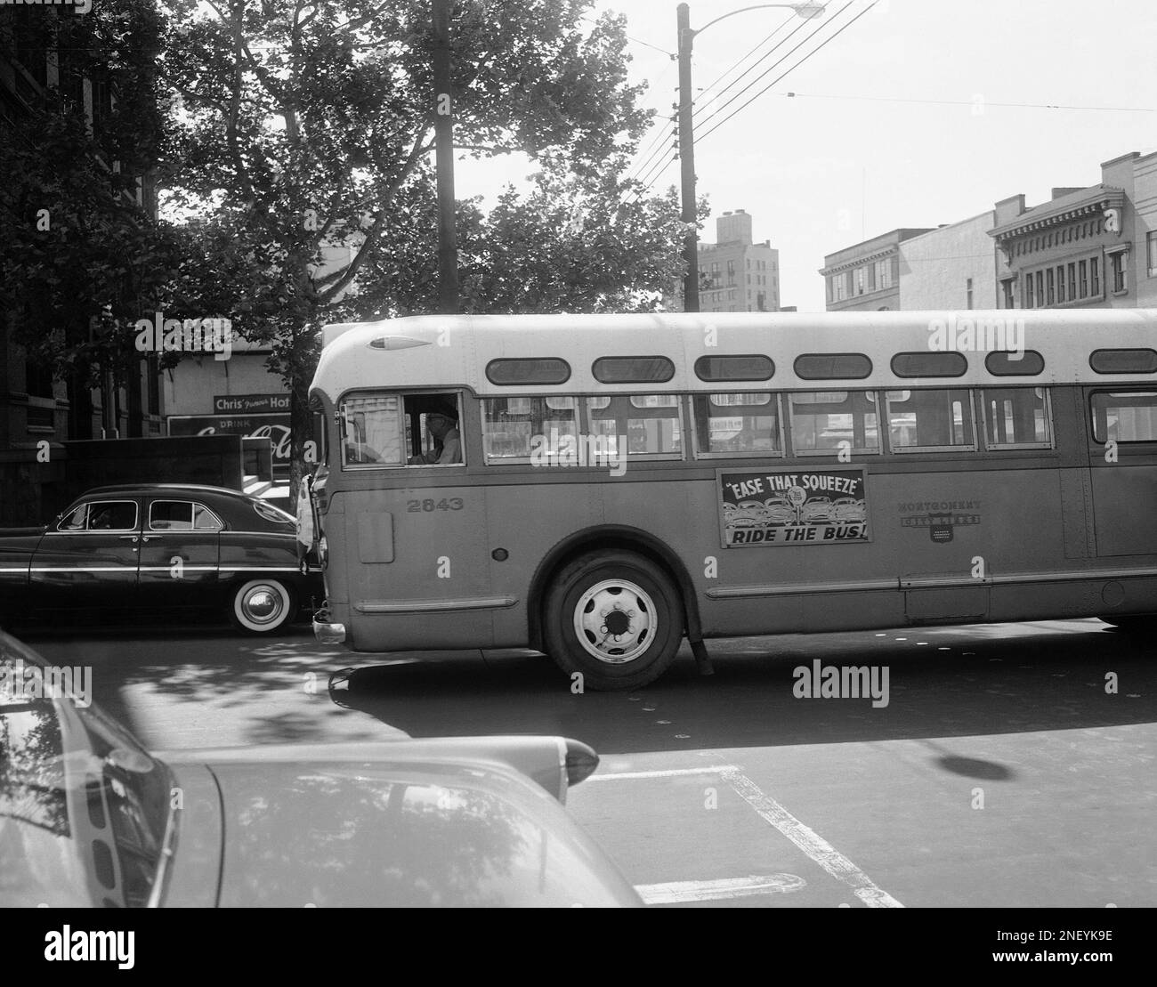 The bus driver is all alone as his empty bus moves through downtown ...