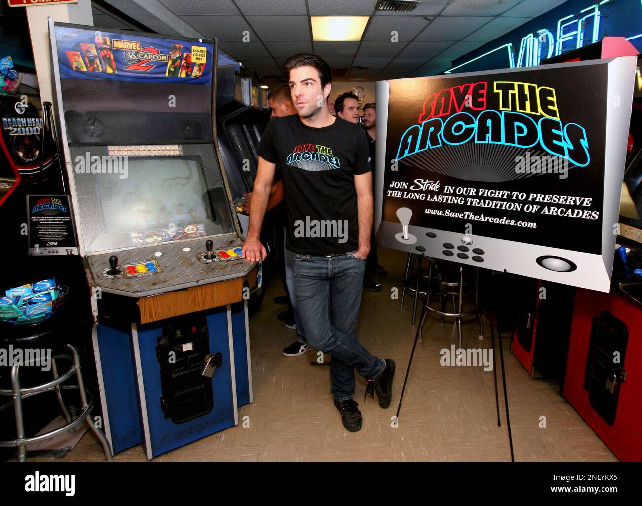 Zachary Quinto joined STRIDE gum to support "Save the Arcades" a ...