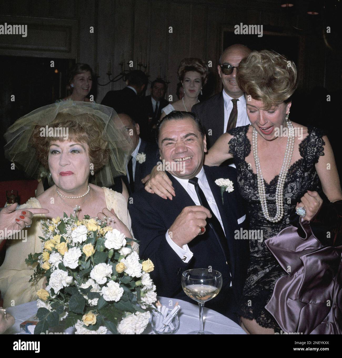 Actor Ernest Borgnine with his wife, Ethel Merman at their wedding ...