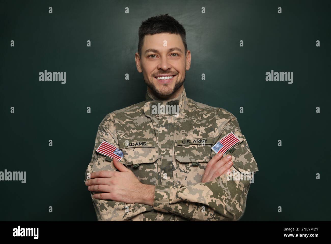 Us military person happy hi-res stock photography and images - Alamy