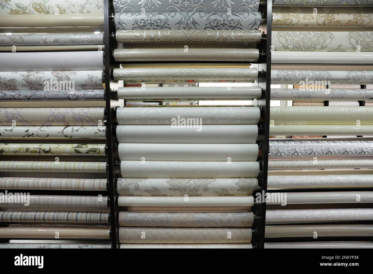 Rolls of wallpaper rolled hi-res stock photography and images - Alamy