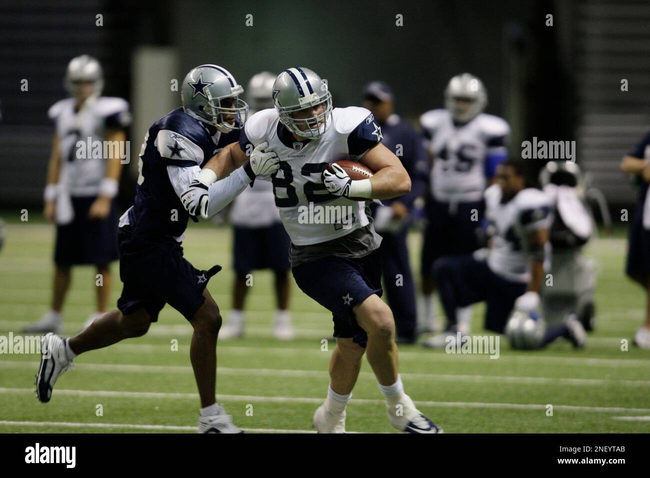 Dallas Cowboys' Jason Witten (82) and Gerald Sensabaugh, left, during ...