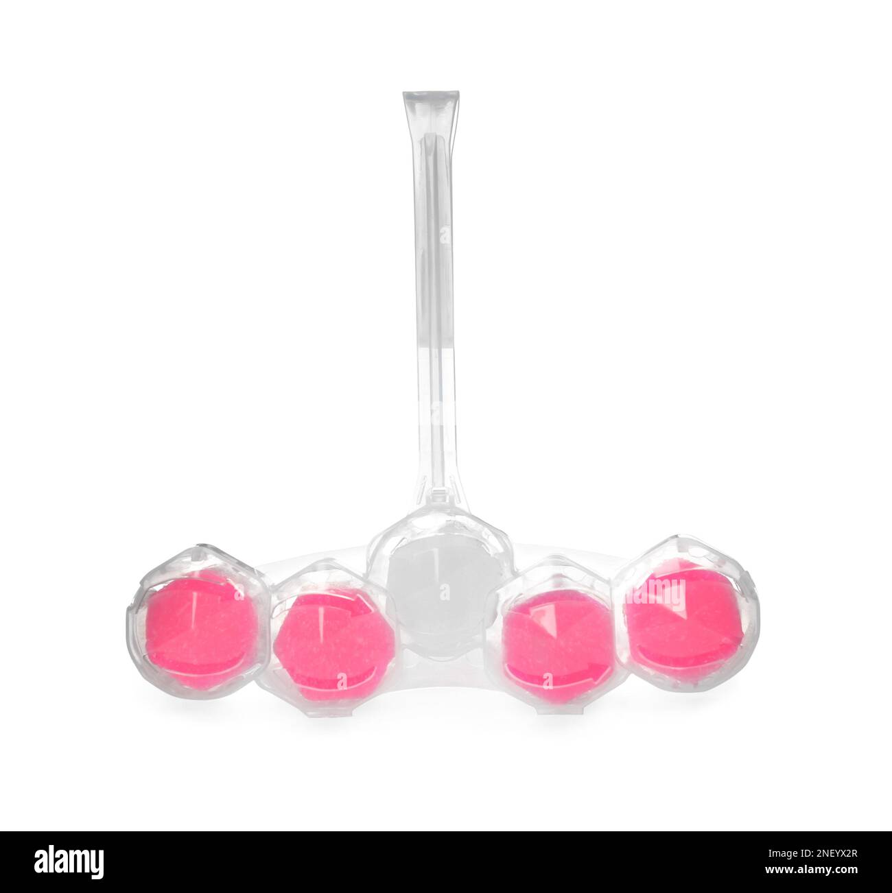 Toilet rim block cleaner isolated on white Stock Photo - Alamy