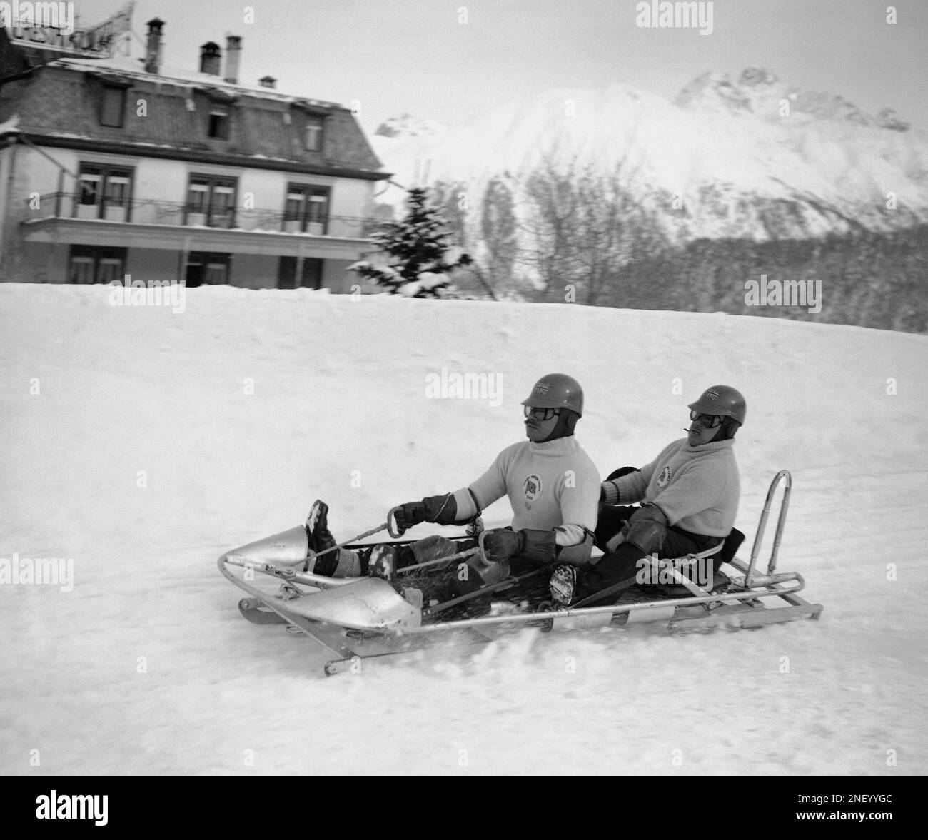 The British first team, W/C. W.E. Coles (pilot) and G/Capt. R.W.P ...
