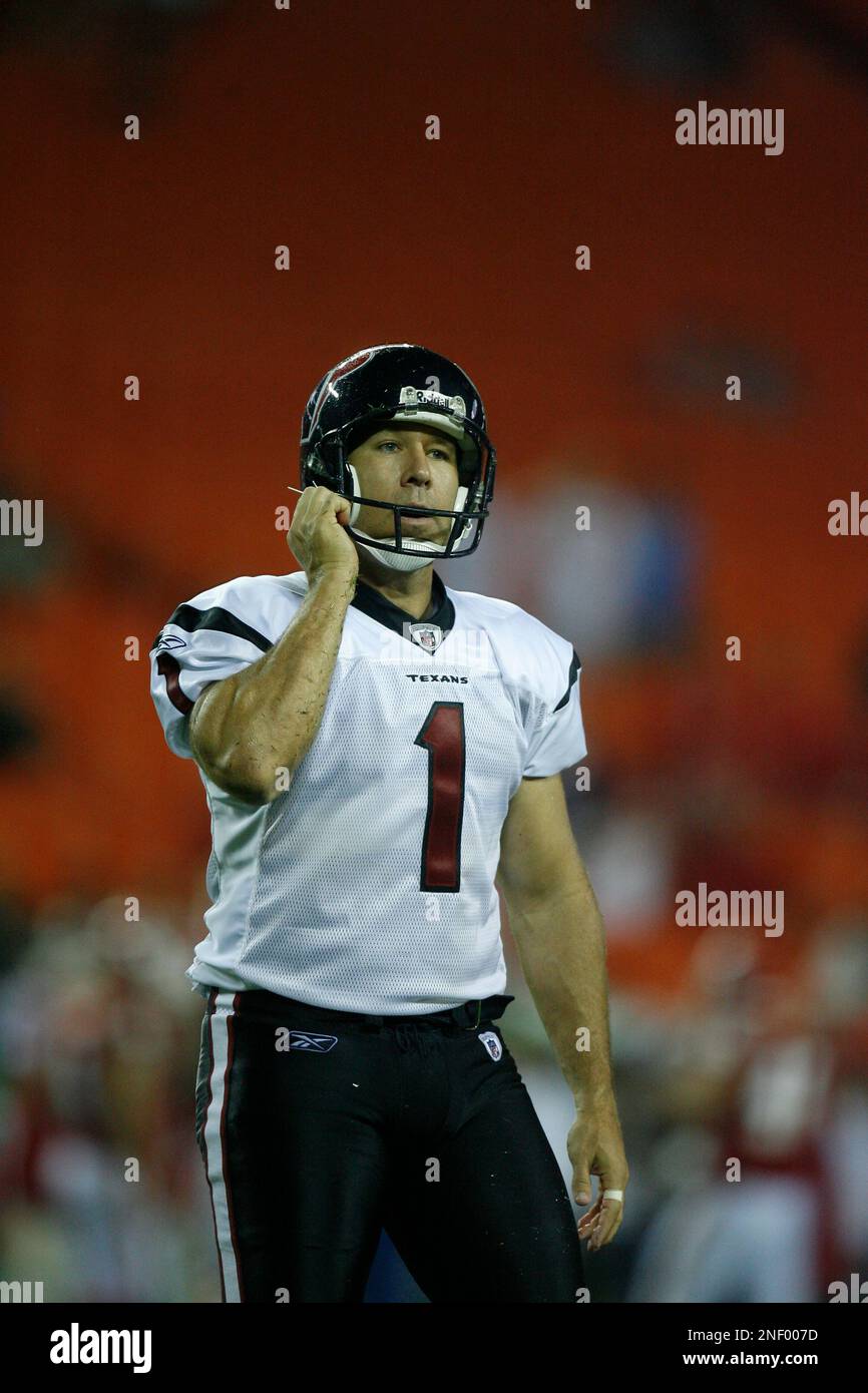 Houston Texans punter Matt Turk (1) during an NFL football game between ...