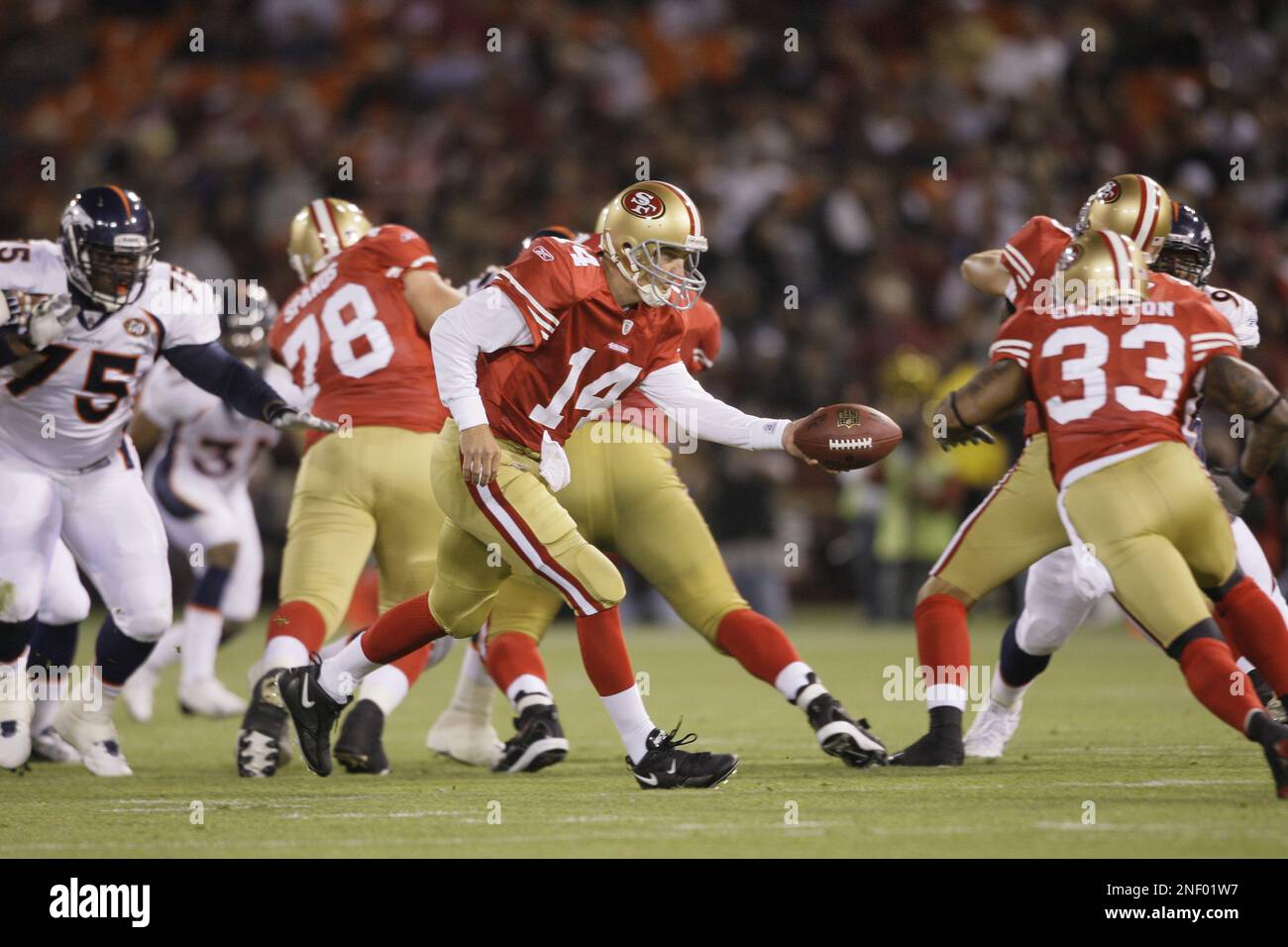 San Francisco 49ers quarterback Damon Huard (14) in action during their ...