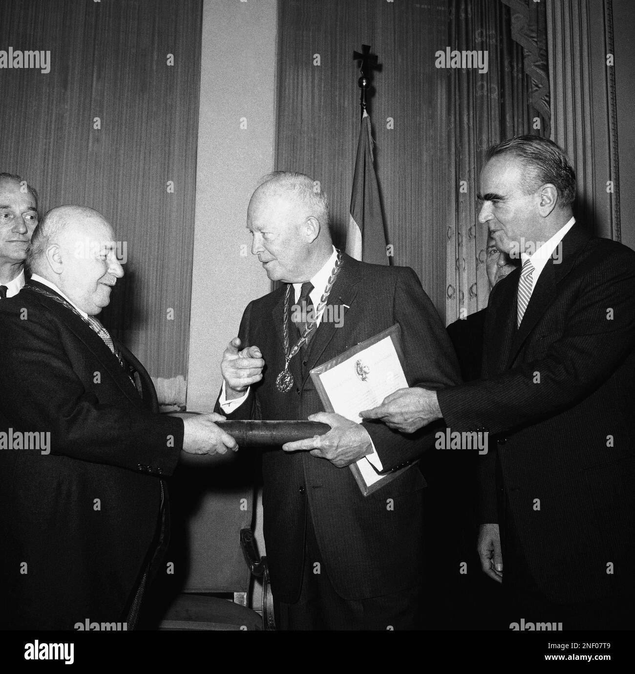 Spiros Melas, President of the Greek Academy presents an honorary ...