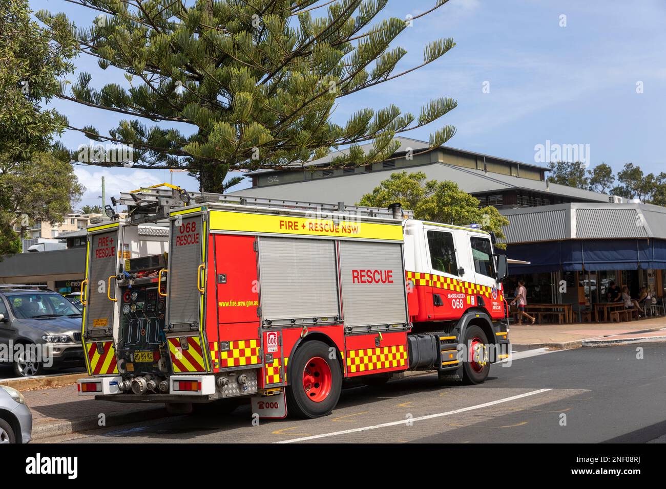 NSW Fire and Rescue tender truck parked in Avalon Beach, New South ...