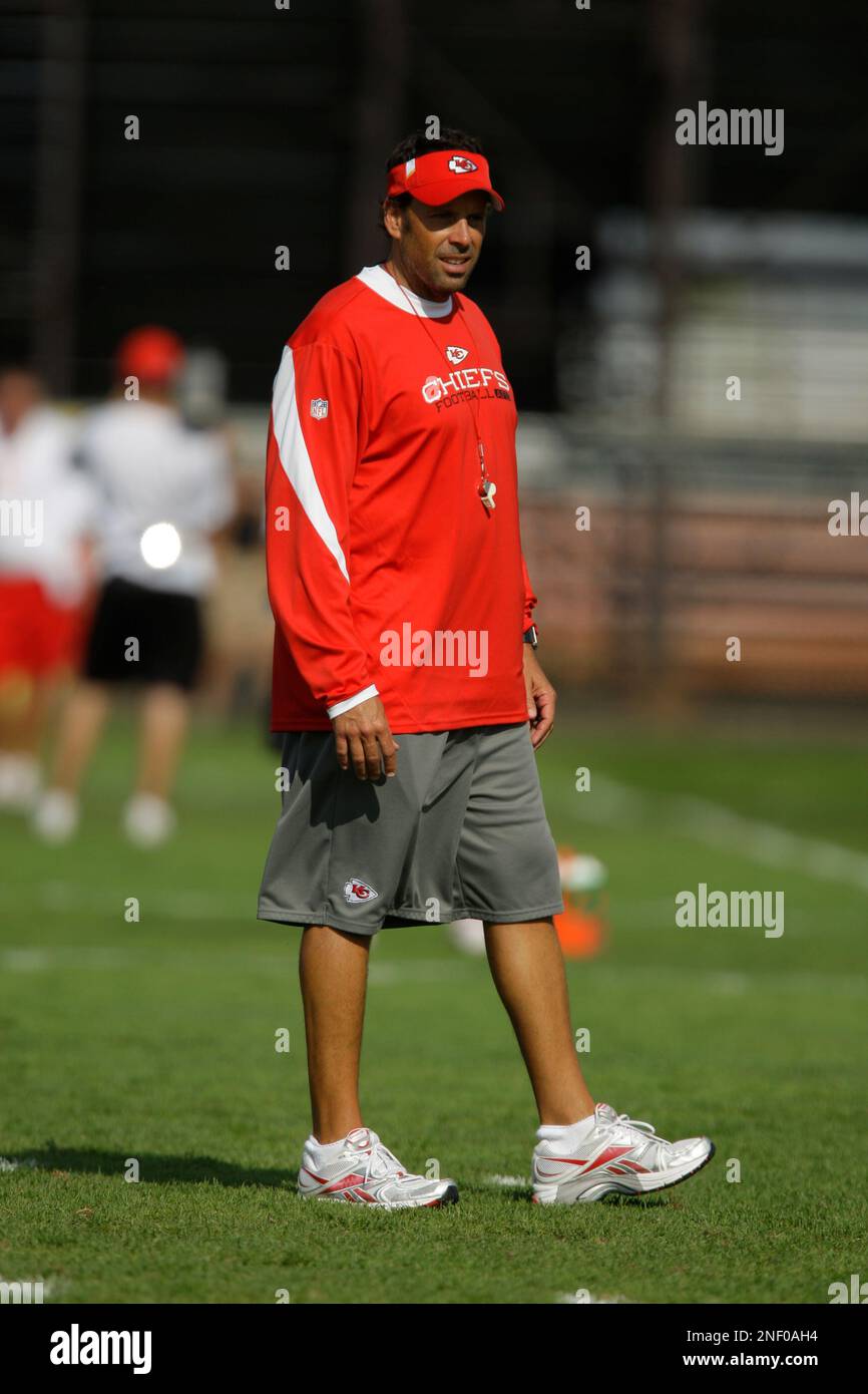 Kansas City coach Todd Haley during NFL football training camp in River ...
