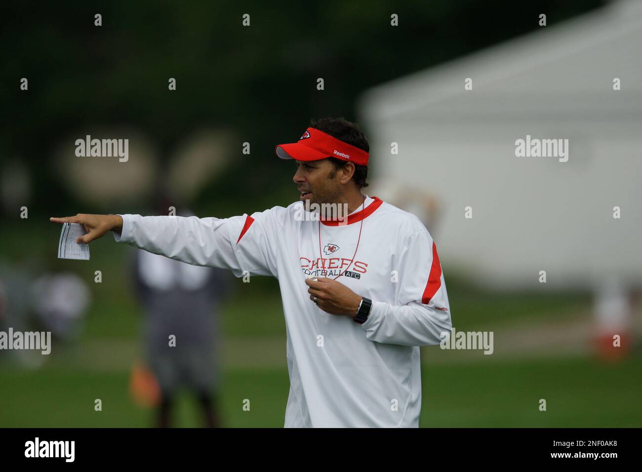 Kansas City Chiefs coach Todd Haley during NFL football training camp ...