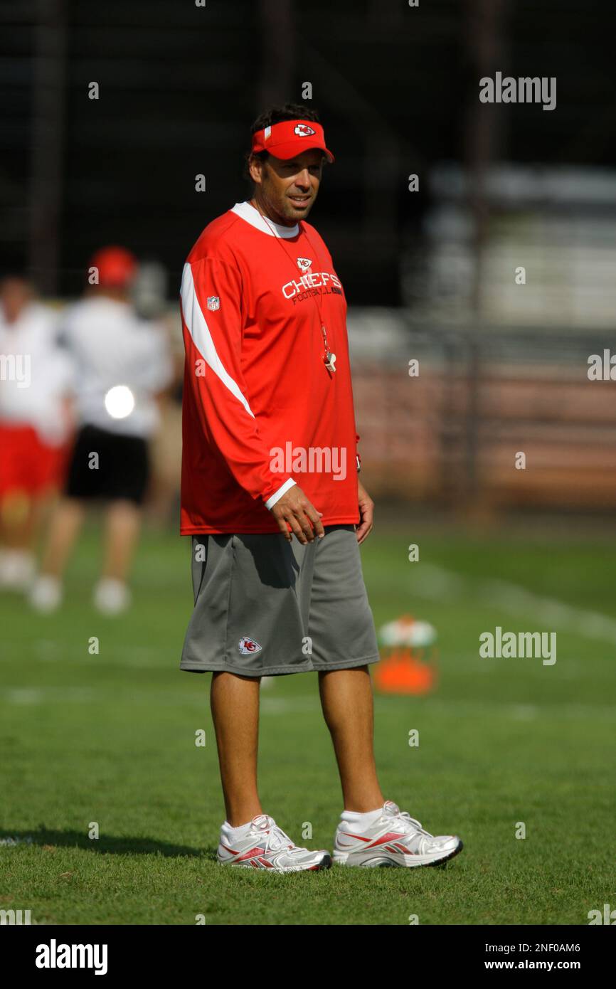 Kansas City coach Todd Haley during NFL football training camp in River ...
