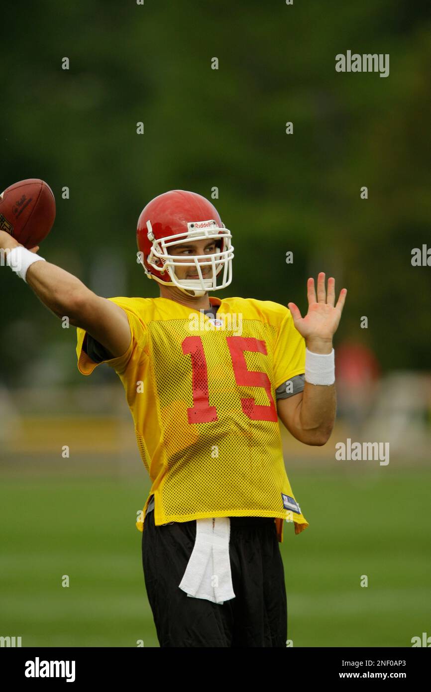 Kansas City Chiefs quarterback Matt Gutierrez (15) during NFL football ...