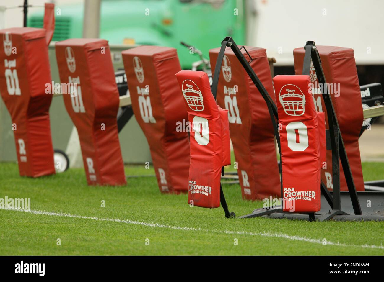 Kansas City Chiefs practice equipment wait use during NFL football ...