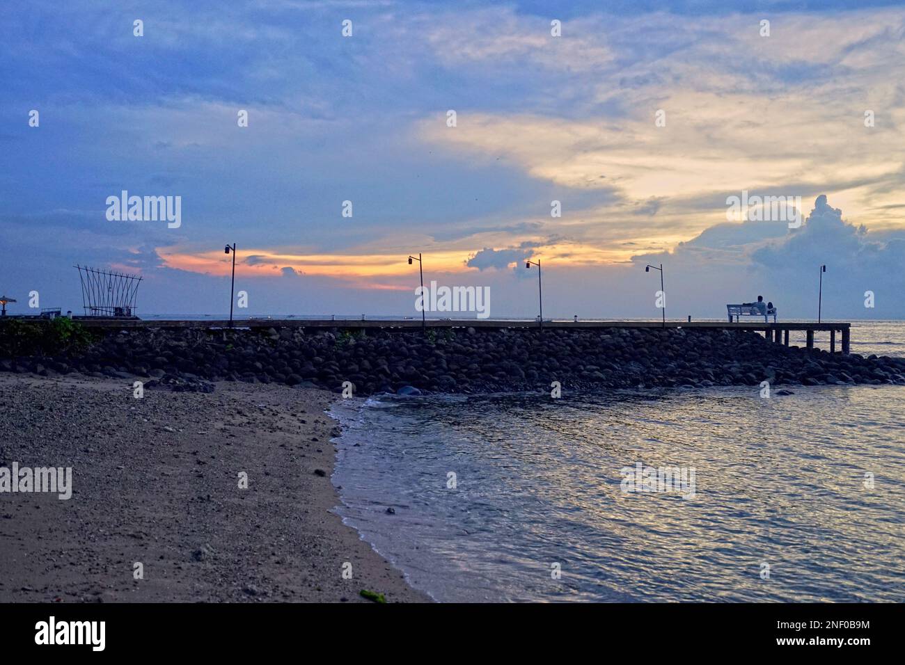 Anyer Beach at Mambruk Hotel and Resort, Anyer, Banten, Indonesia Stock ...