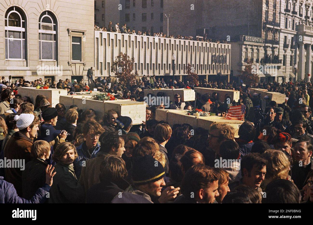 Shown in photo is a General view of Moratorium Day in Washington on Oct ...