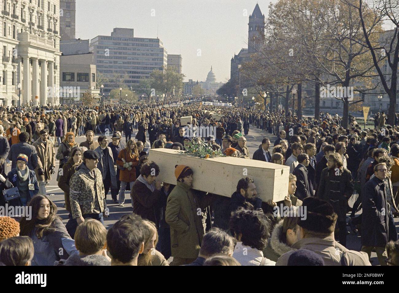 Shown in photo is a General view of Moratorium Day in Washington on Oct ...