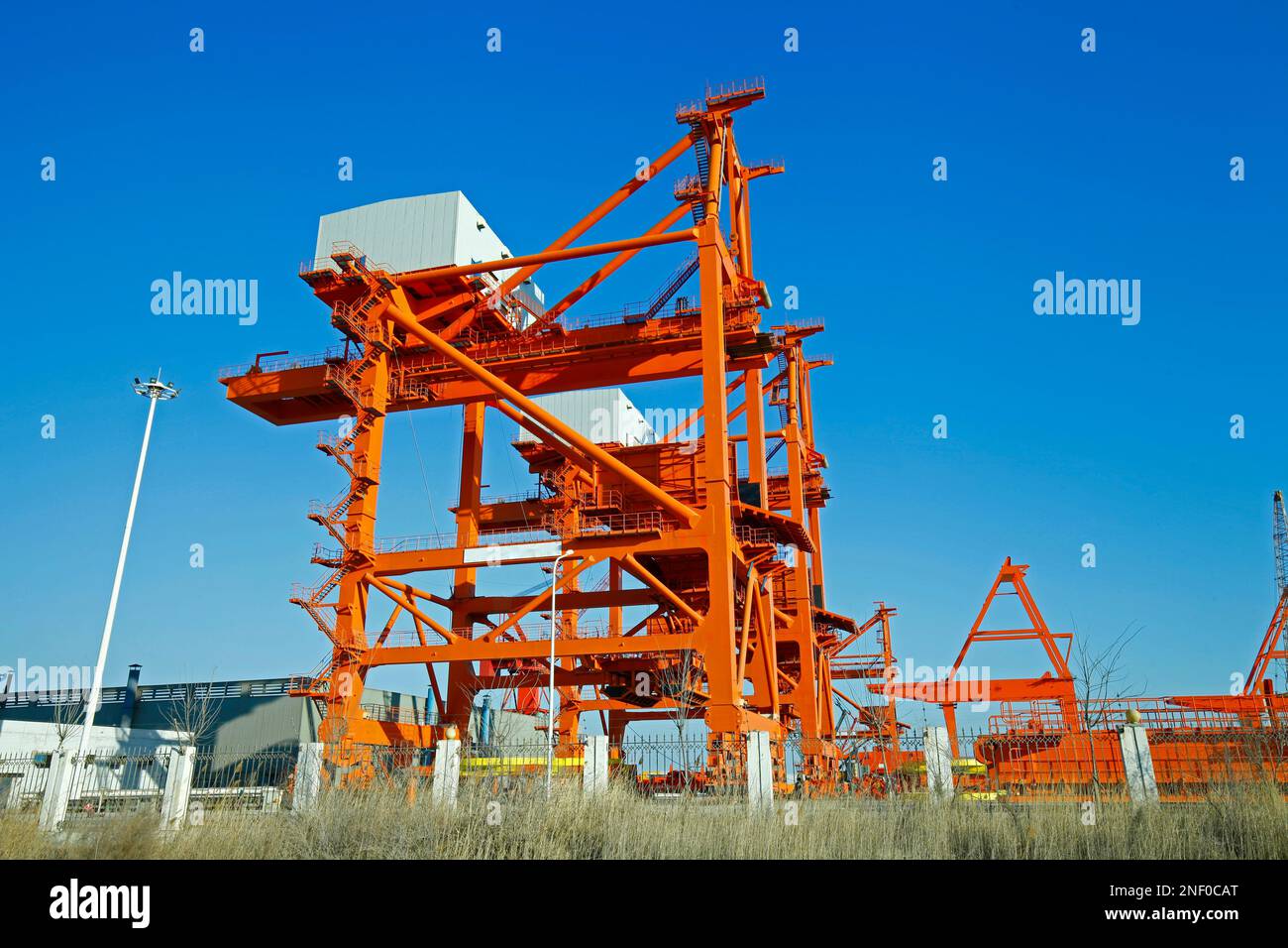 Port crane work Stock Photo - Alamy