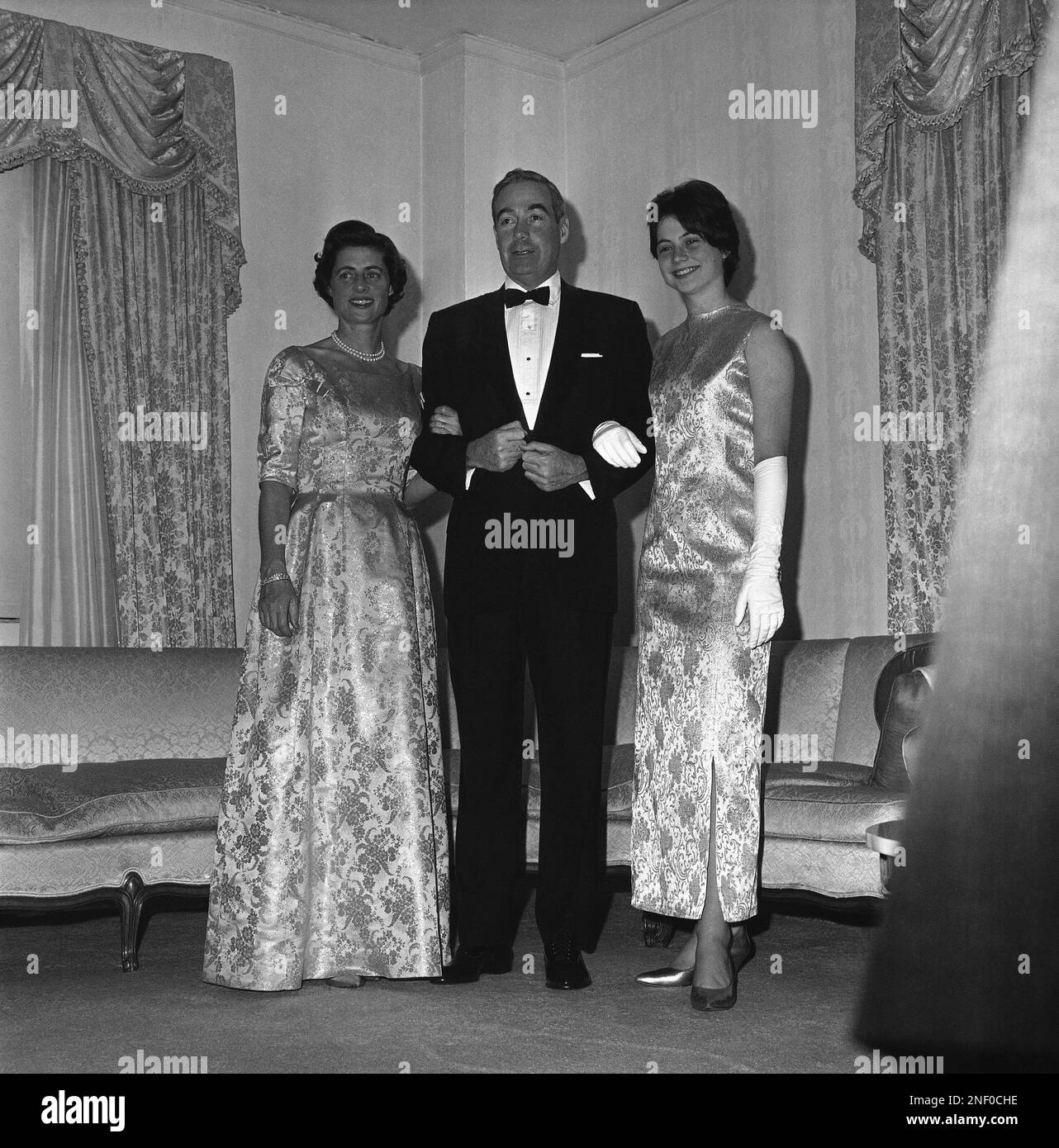 Governor William Scranton, flanked by his wife, Mary, and their ...