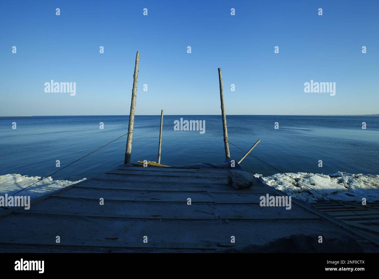 The edge of the sea observation platform Stock Photo - Alamy
