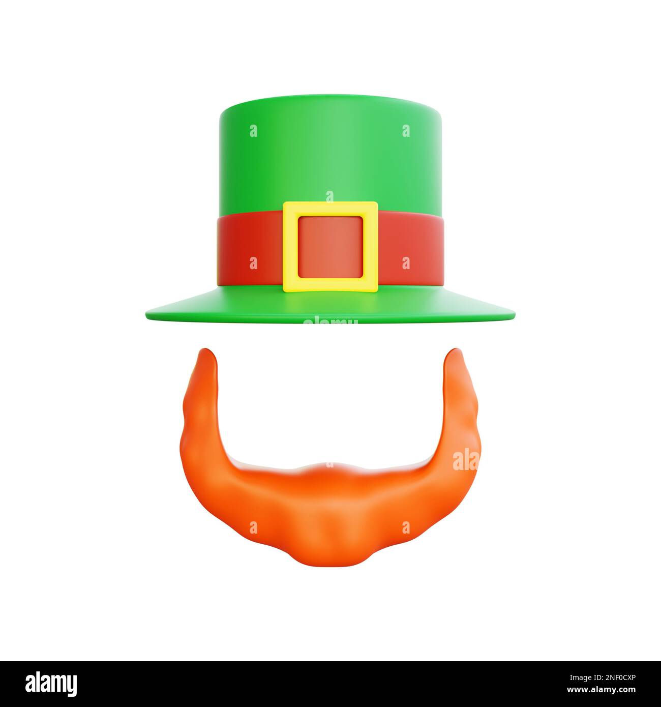 3d rendering of st patrick day mask mascot icon Stock Photo - Alamy