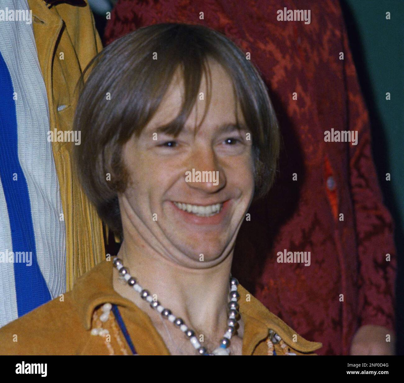 Peter Tork of The Monkees singing group at a press conference at ...