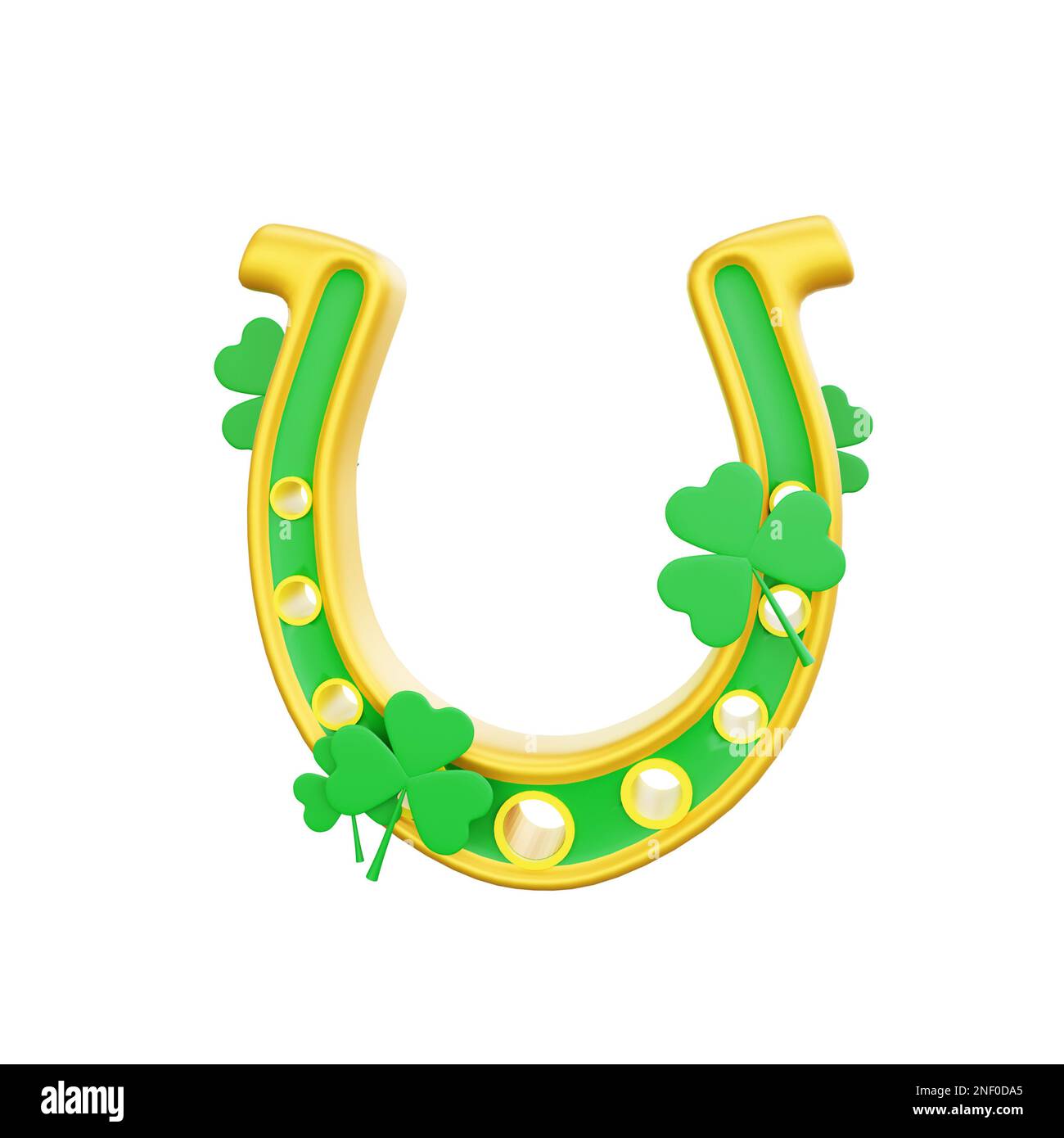 3d rendering of st patrick day horseshoe icon Stock Photo - Alamy