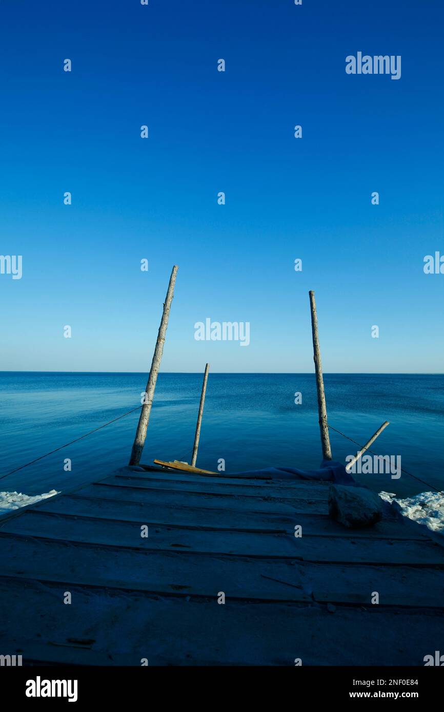 The edge of the sea observation platform Stock Photo - Alamy