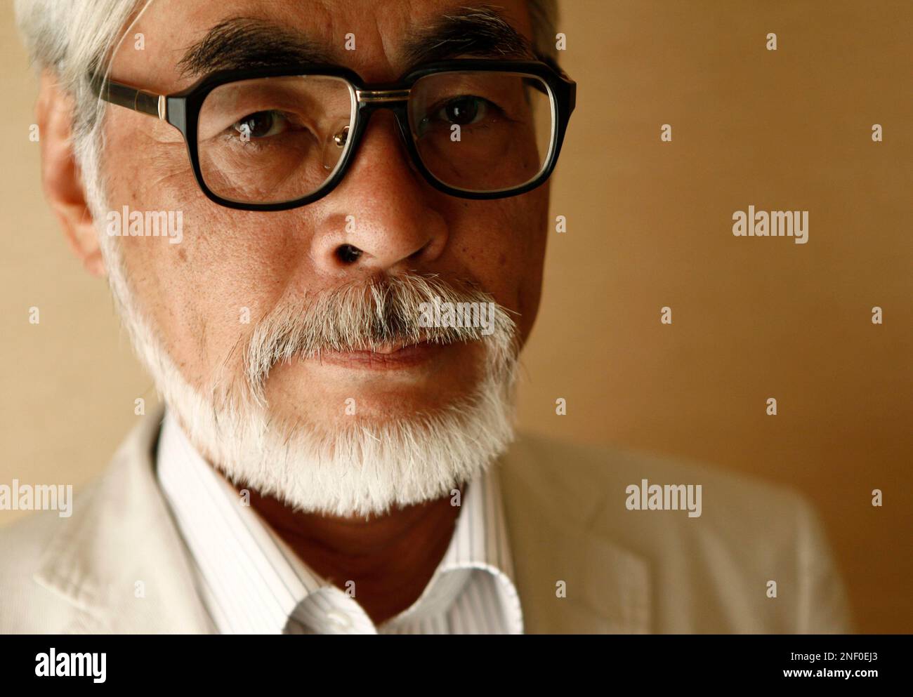 "Ponyo" director Hayao Miyazaki poses for a portrait in Los Angeles on ...