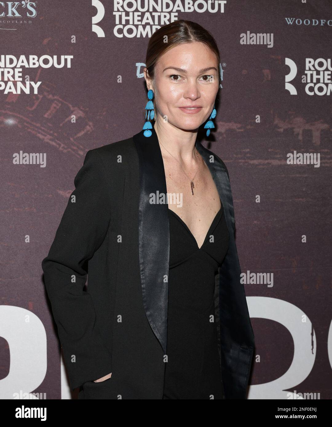 Julia Stiles attends "The Wanderers" Broadway opening at the Laura Pels ...