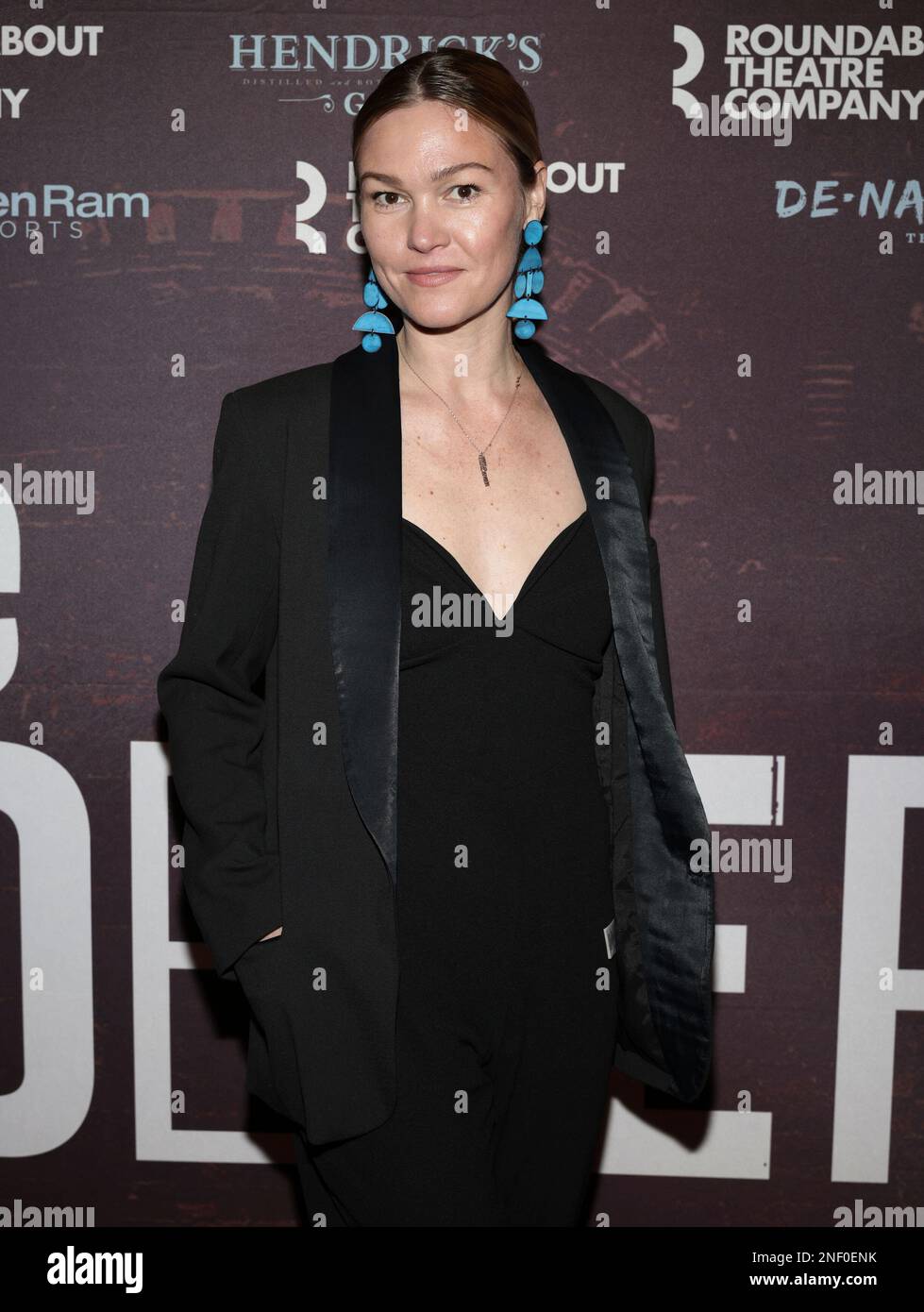 Julia Stiles attends "The Wanderers" Broadway opening at the Laura Pels ...