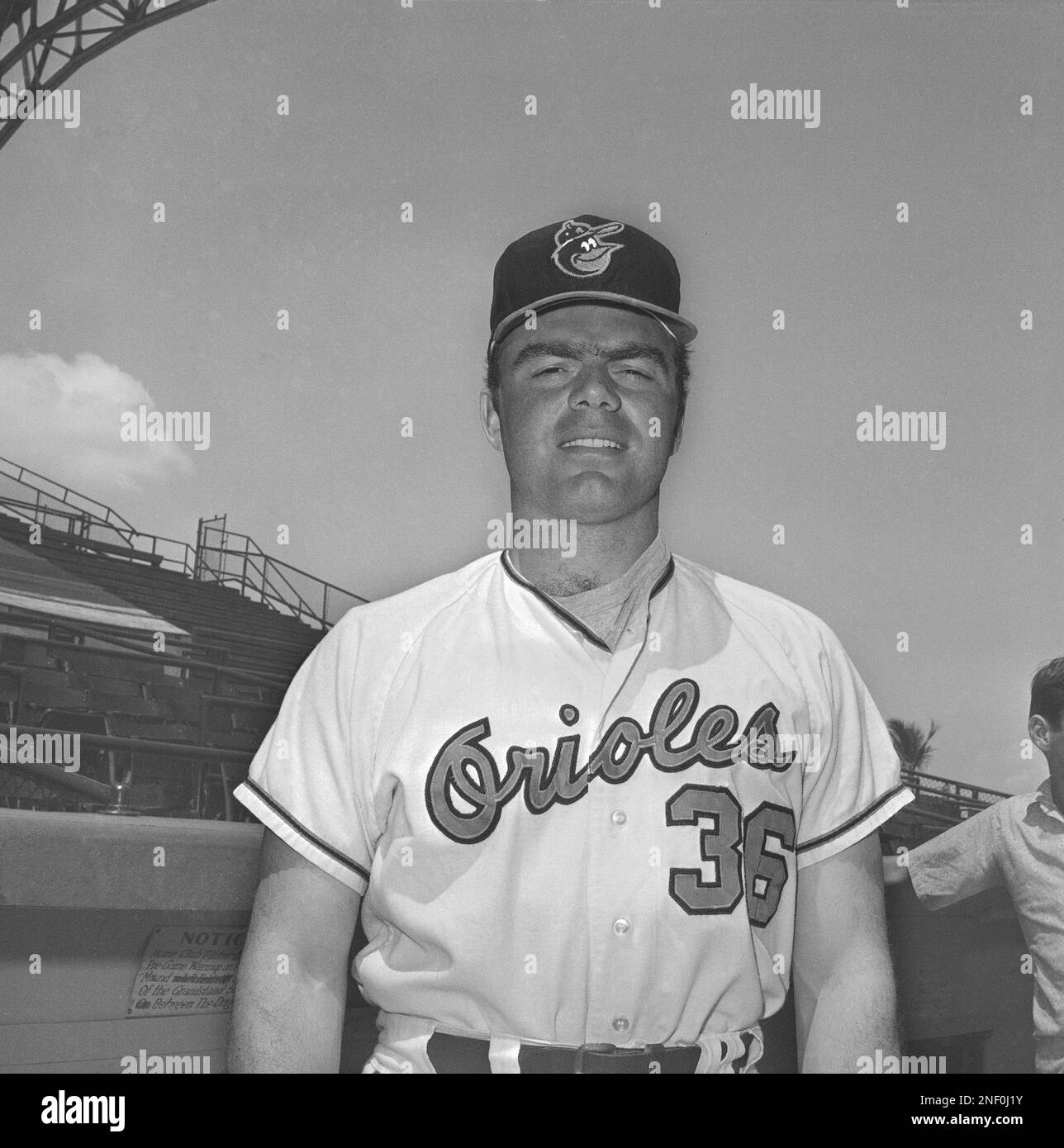 Baltimore Orioles pitcher Tom Phoebus in Miami on June 18, 1968. (AP ...