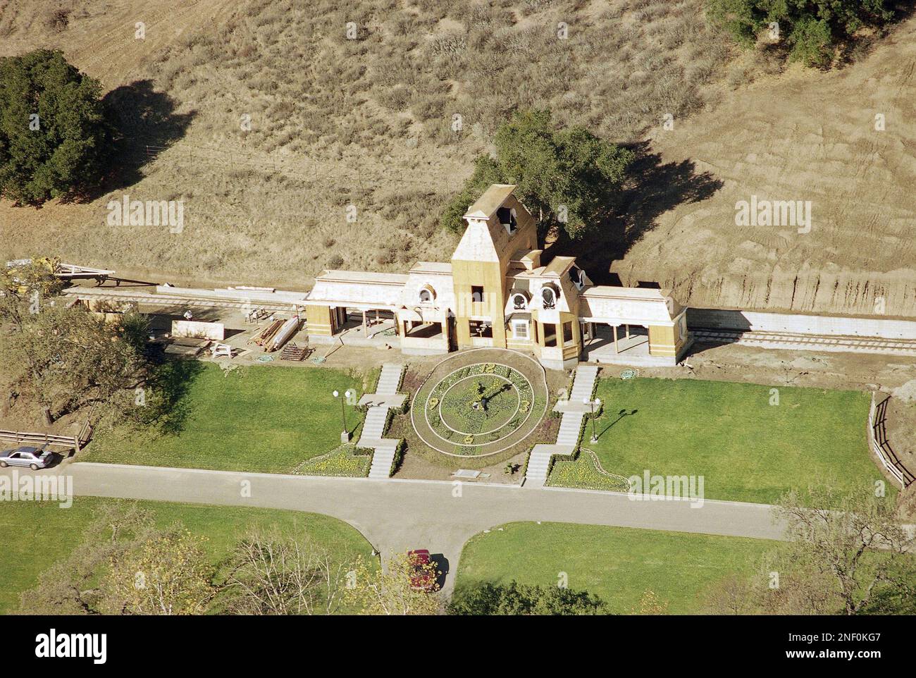 This is an aerial view of pop superstar Michael Jackson's Neverland ...