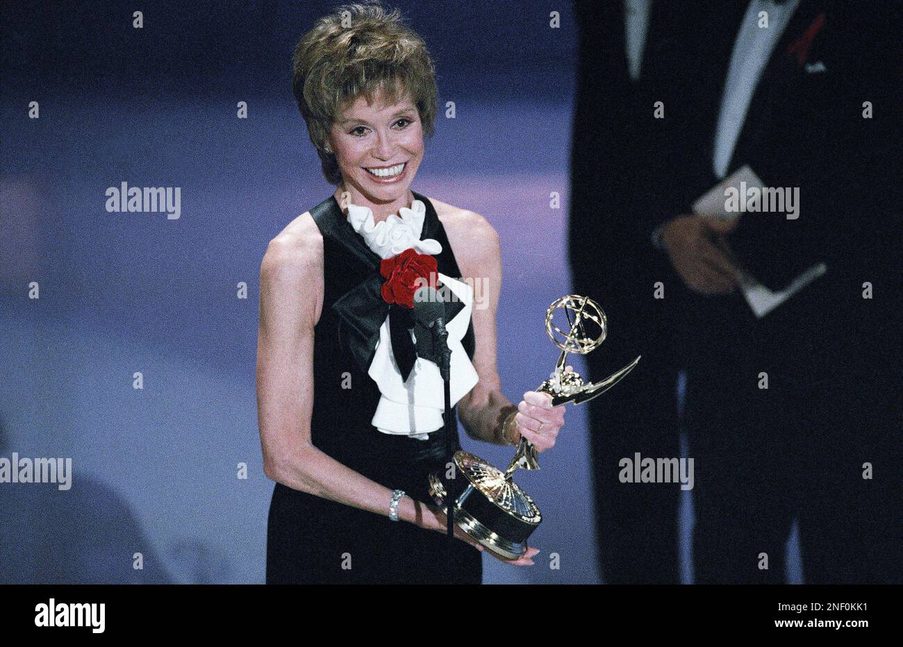 Mary Tyler Moore, 56, accepts the Emmy for best supporting actress in a ...