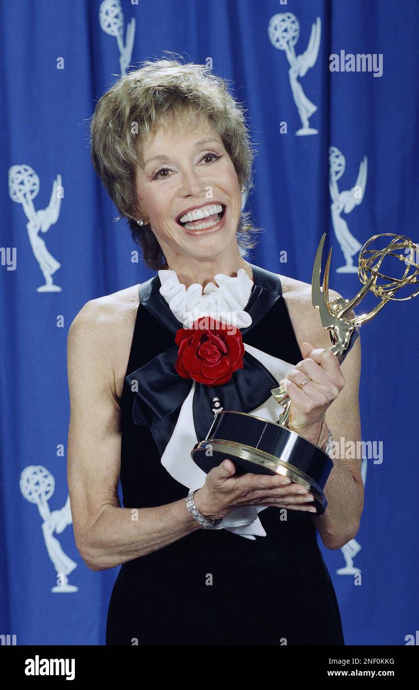 Mary Tyler Moore, 56, accepts the Emmy for best supporting actress in a ...