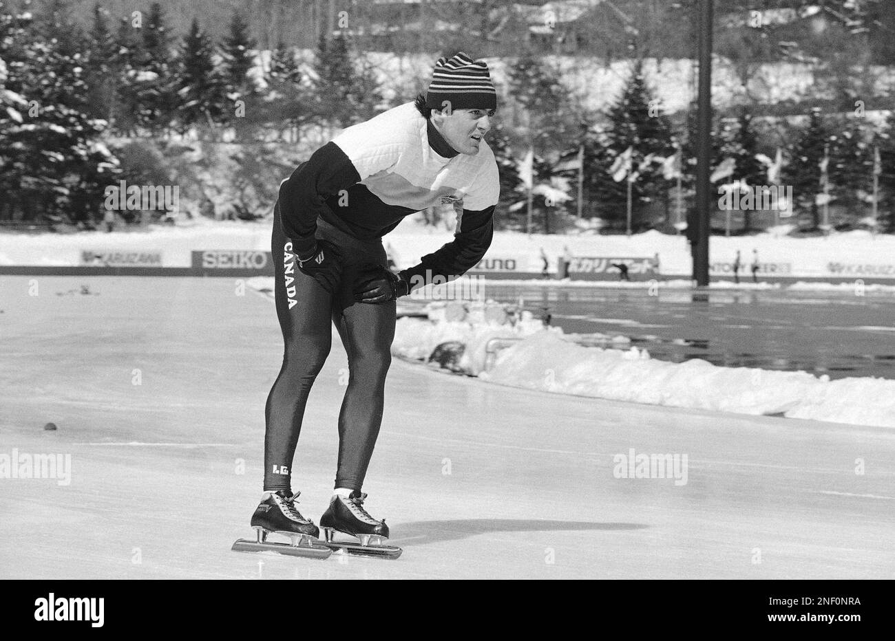 Canada’s Gaetan Boucher is shown after a practice at Karuizawa, central ...