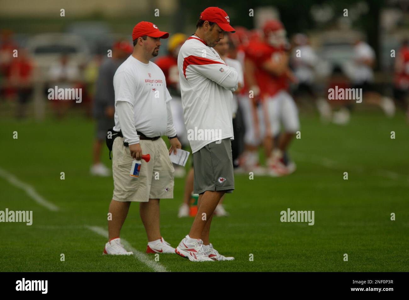 Kansas City Chiefs coach Todd Haley during NFL football training camp ...