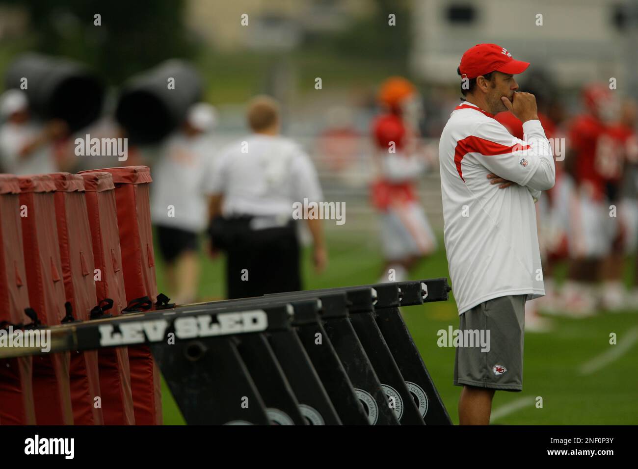 Kansas City Chiefs coach Todd Haley during NFL football training camp ...