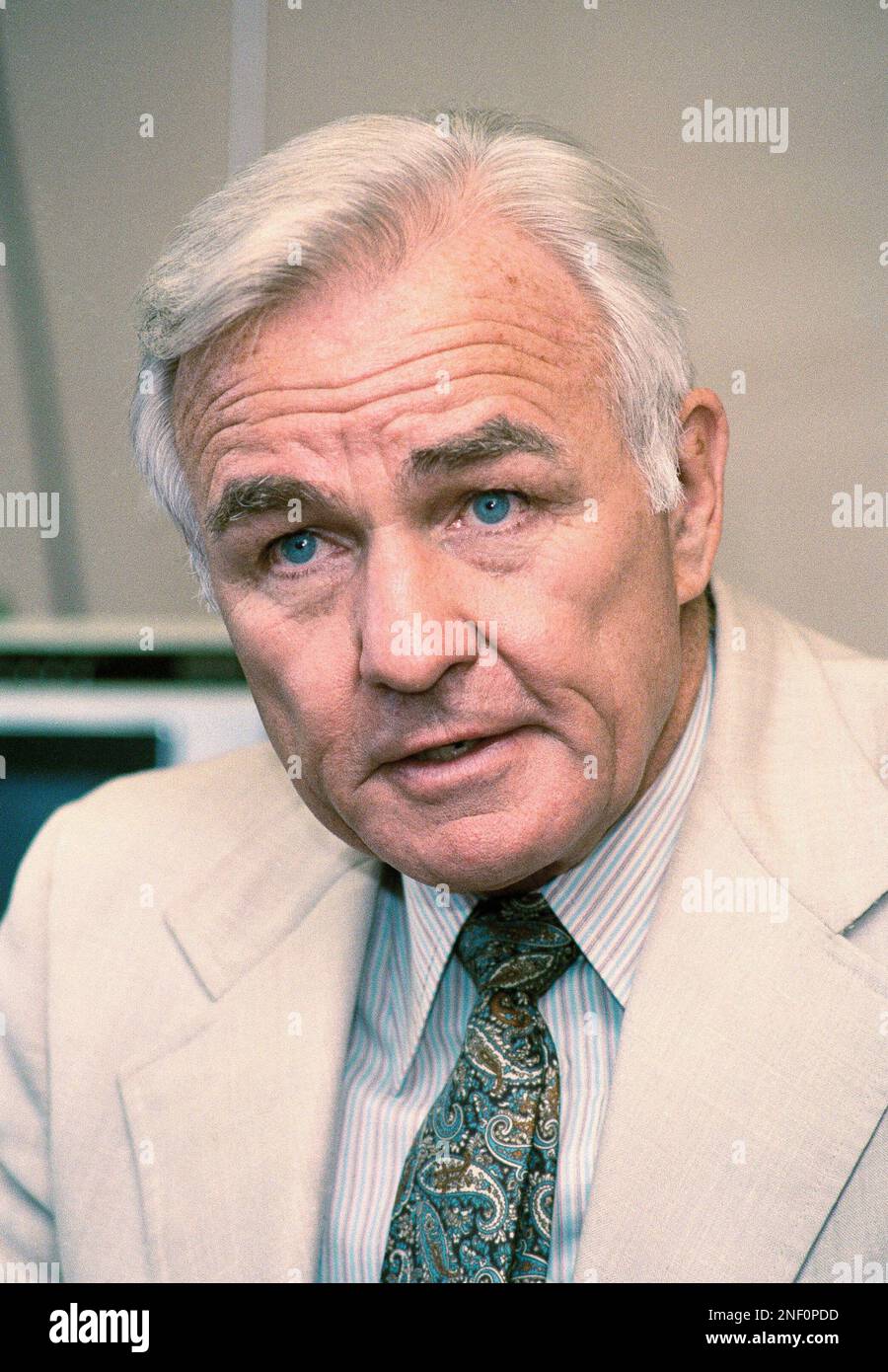 Stansfield Turner during an interview, June 5, 1985. (AP Photo Stock ...