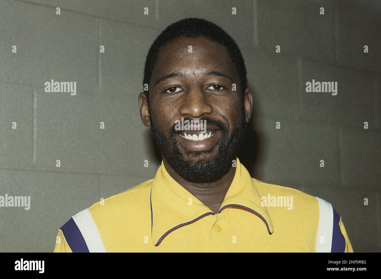 Shown in photo are head and shoulder shots of James Worthy, Los Angeles ...
