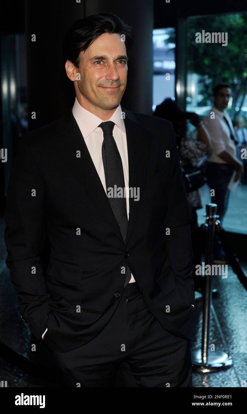 Actor Jon Hamm arrives at the Season 3 premiere of the AMC series "Mad ...