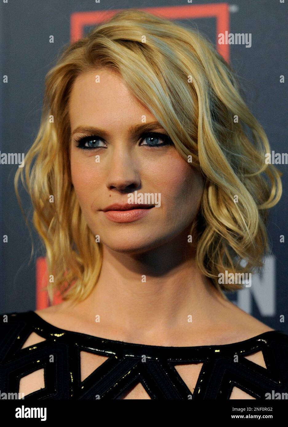 Actress January Jones arrives at the Season 3 premiere of the AMC ...