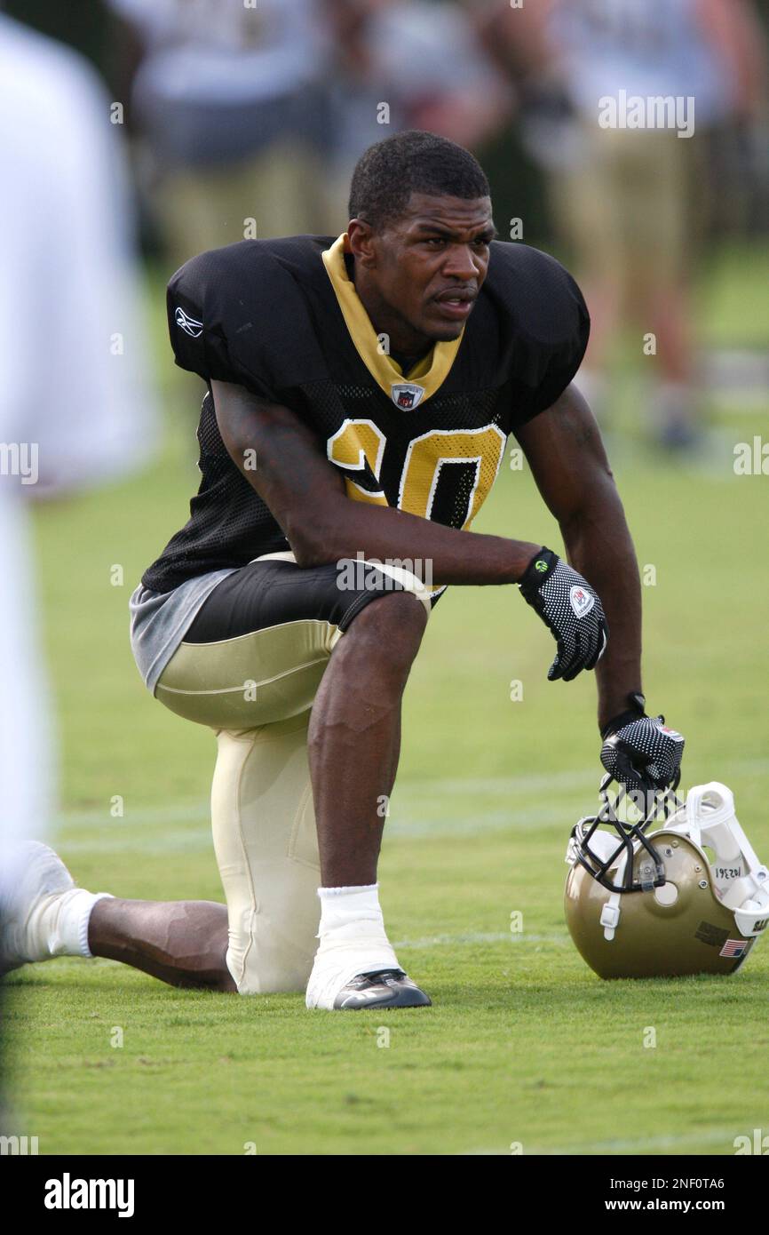 New Orleans Saints cornerback Randall Gay (20) during the morning ...